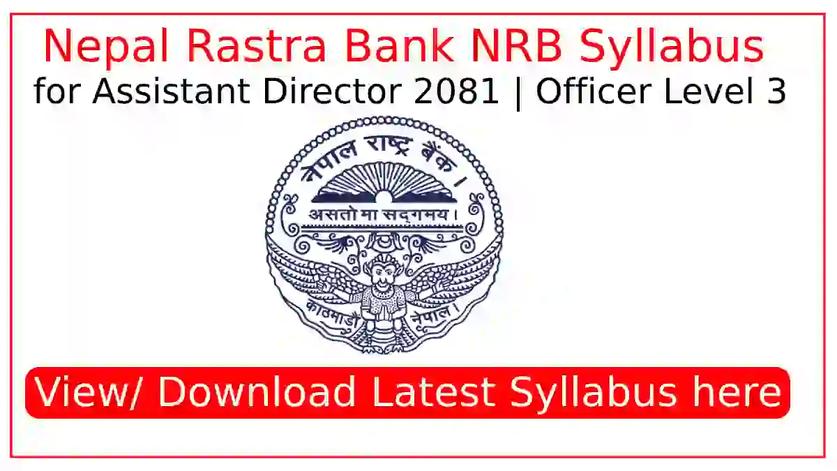 Nepal Rastra Bank NRB Syllabus for Assistant Director 2081 | Officer ...